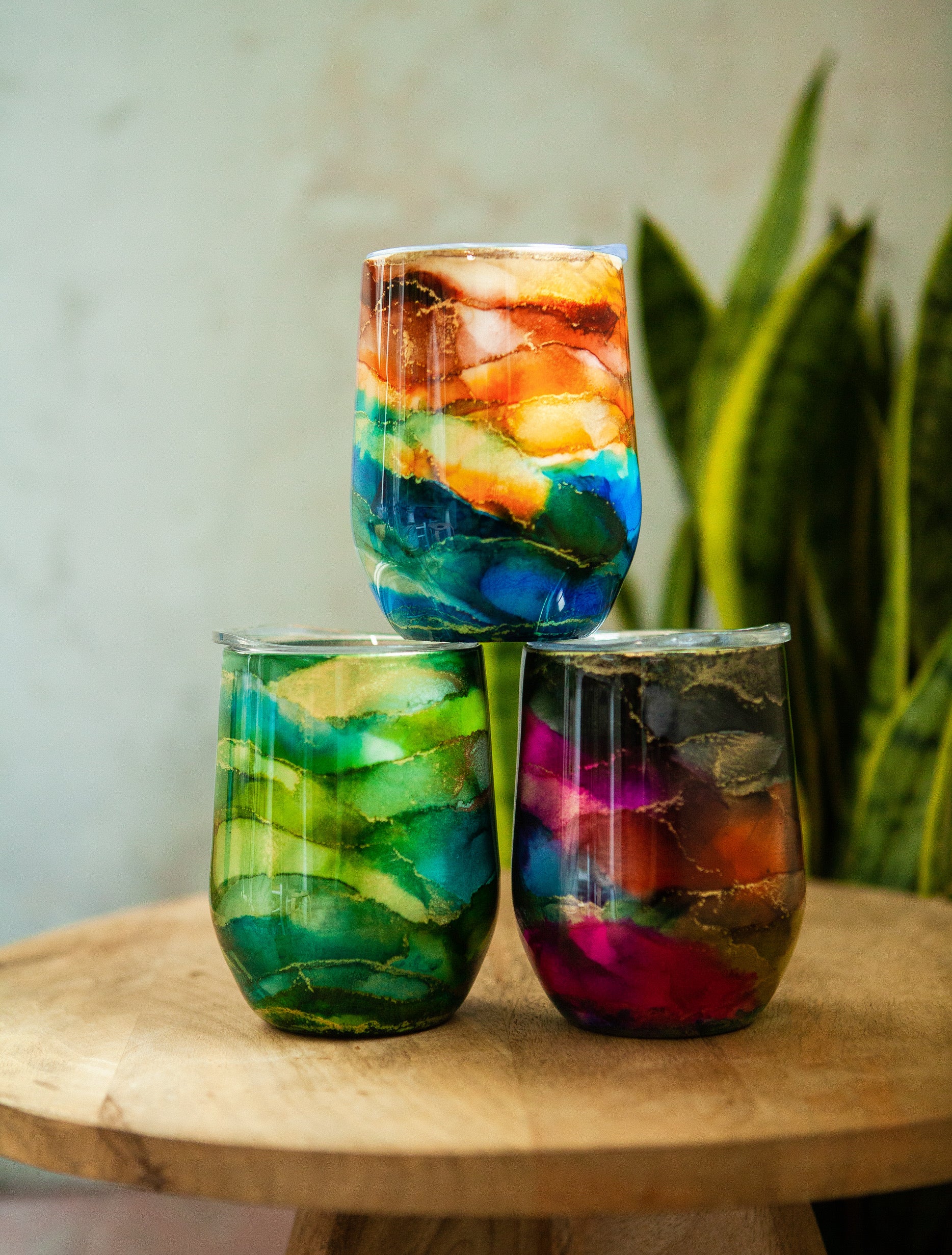 Hand Painted Wine Tumblers – plantaby.us